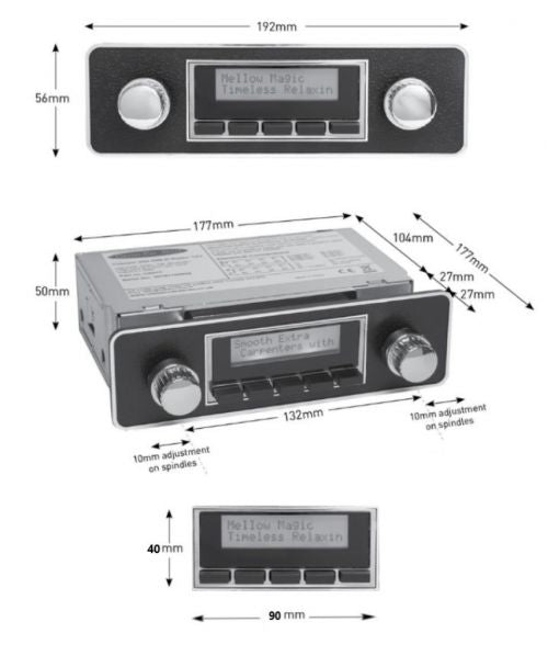 Classic 200 DAB Spindle Mount Radio-CR017 – Kingsley Cars